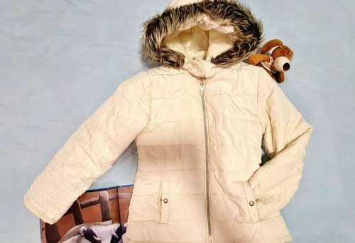Зимняя куртка для девочки kiabi р. 134-140