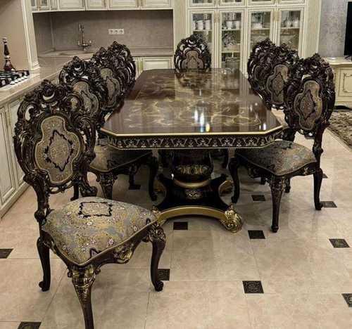 Стол и стулья столовая мебель "Голдорез"