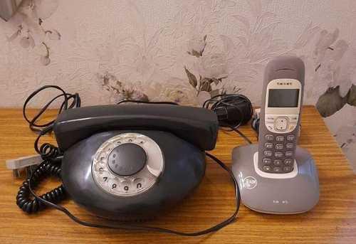 Дисковый телефон и радиотелефон