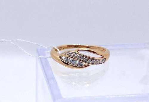 Золотое кольцо с бриллиантами 17,5 р