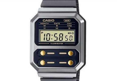 Casio A-100wegg-1A2 Vintage Retro Classic Black Wa