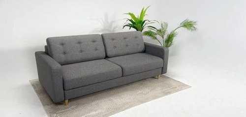 Серый диван в скандинавском стиле 230 см на ножках