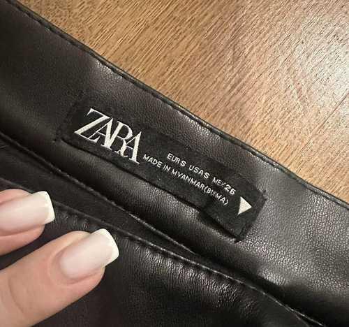 Кожаная юбка zara