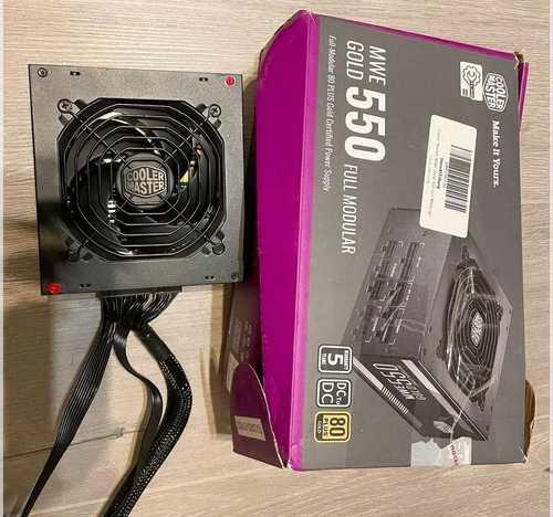 Блок питания cooler master mwe 550w