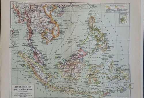 Антикварные географические карты 1895 разные