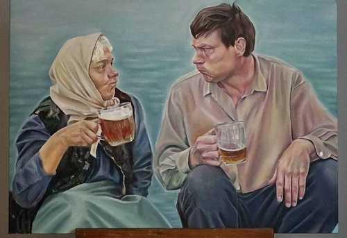 Картина сюжет "Любовь и голуби"
