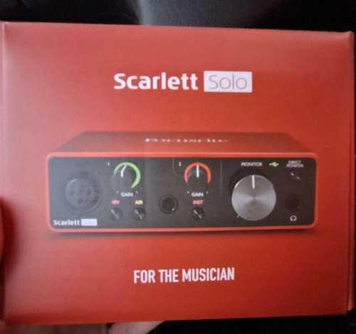 Звуковая карта focusrite Scarlett Solo 3rd Gen