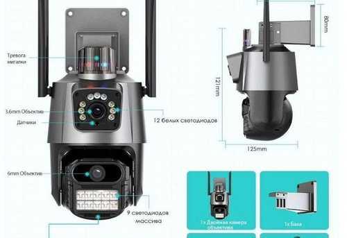 IP видеокамера miwi P11-Q4 wifi уличная 4 Мп PTZ-к