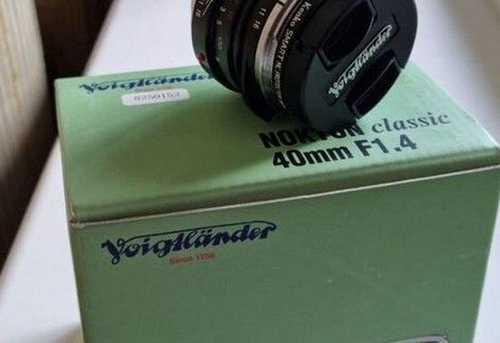 Voigtlander Nokton Classic 40mm f1.4 Leica-M