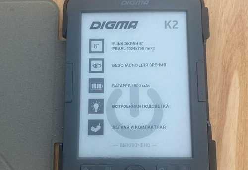 Электронная книга Digma K2 новая (c подсветкой)