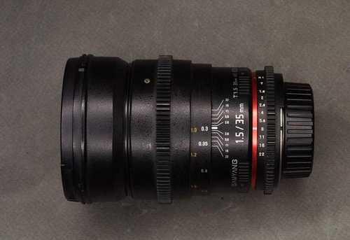 Samyang 35mm T/1.5 AS UMC vdslr Nikon обмен