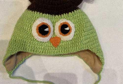 Шапка совенок утепленная