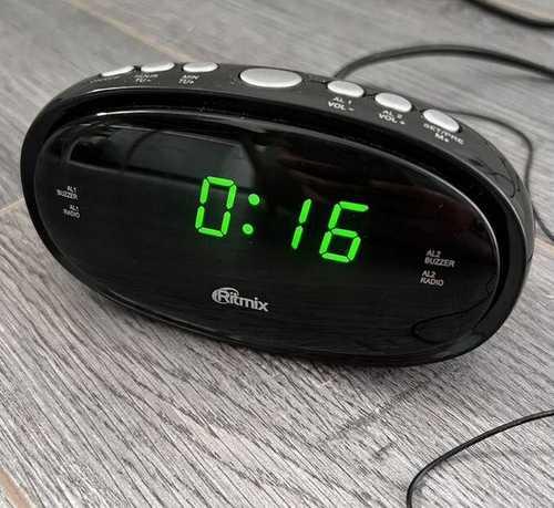 Радио часы будильник ritmix