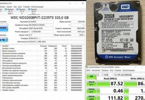 Жесткий диск HDD 2,5" для ноутбука