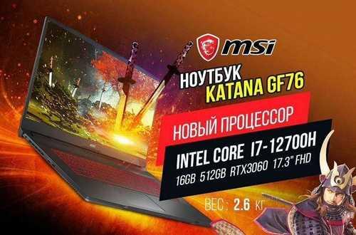 MSI katana GF76 i7-12700H 16GB 512GB RTX3060