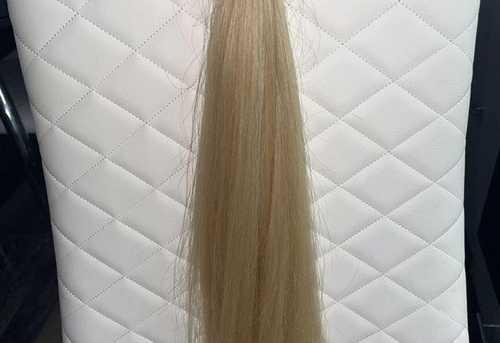 Волосы для наращивания блонд 50 см 190 капсул