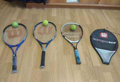 3 ракетки для большого тенниса