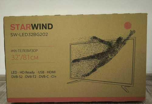 Новый. Телевизор 32" Starwind SW-LED32BG202, HD
