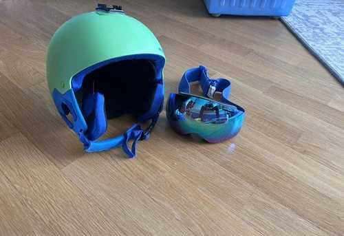 Шлем горнолыжный детский с очками