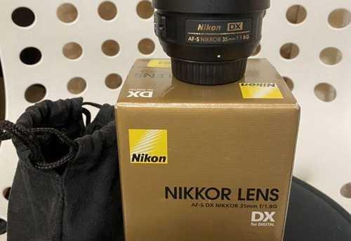 Объектив nikon AF-S DX 35 mm f1.8