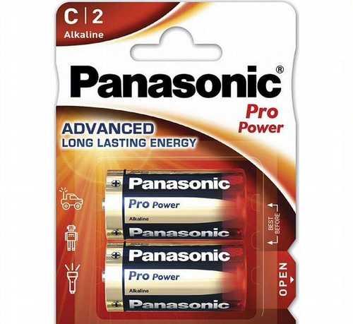 Батарейки Panasonic LR14XEG/2BP C щелочные Pro Pow