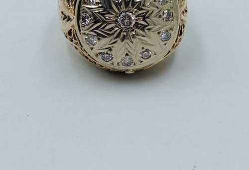 Золотое кольцо с бриллиантами 585