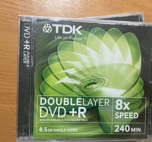 Двухслойные диски TDK DVD+R 8.5GB 8x CB/10