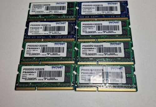 Оперативная память Patriot So-dimm ddr3 2Gb