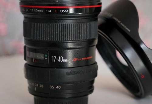 Canon Объектив EF 17-40mm f/4L USM