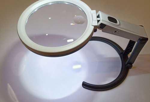 Лупа 12 led, 138 мм, настольная, складная MG3B-1D
