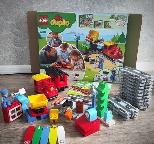 Lego duplo поезд и железная дорога 10874