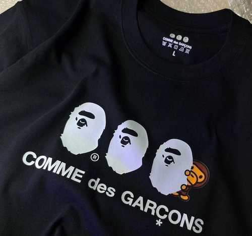 Футболка bape x CDG