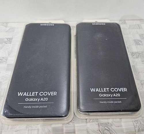 Чехол Samsung Wallet Cover для Galaxy A20 Black