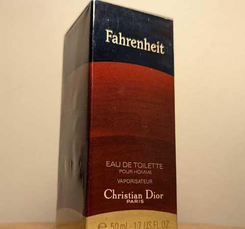 Christian Dior Fahrenheit EDT 50 мл винтаж в слюде