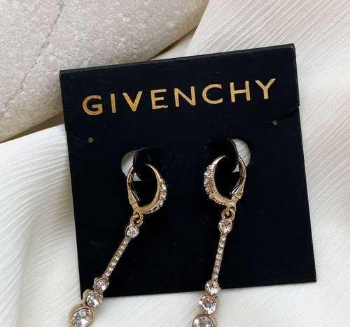 Новые серьги Givenchy с кристаллами оригинал