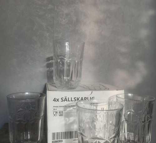 Стаканы 4x sallskaplig (сэлльскаплиг) IKEA