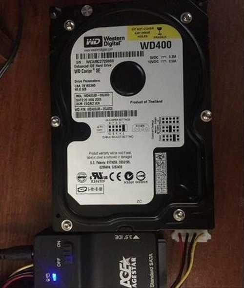 Жесткий диск HDD WD 40 гб ATA 3.5 IDE