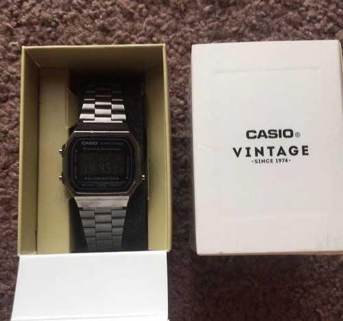 Часы casio vintage a168we black