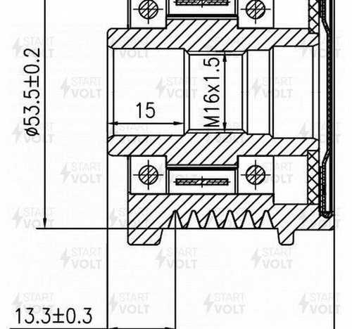 SGP1015 Шкив с обгонной муфтой генер. для а / м fo