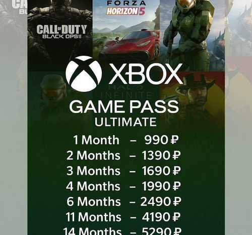 Подписка xbox game pass