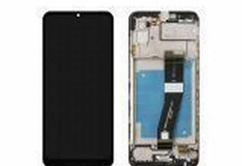 Дисплей для Samsung A03 SM-A035F черный с рамкой