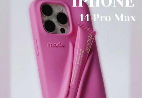 Чехол на iPhone 14 pro max Rhode розовый