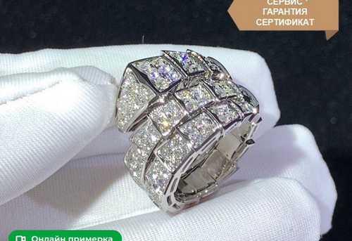 Кольцо из золота Булгари, бриллианты 2,77 ct