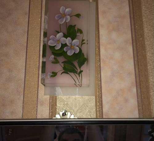 Декор картина Цветы в стекле СССР
