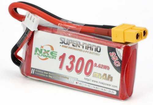 Аккумулятор LiPo 2S 1300mAh 25C(NXE) 7.4В