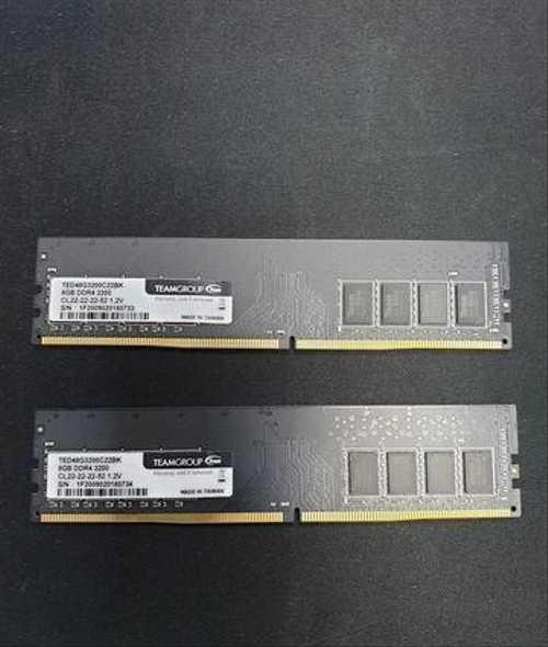 Память DDR4 Team Group T-Force Elite 8Gb 3200MHz