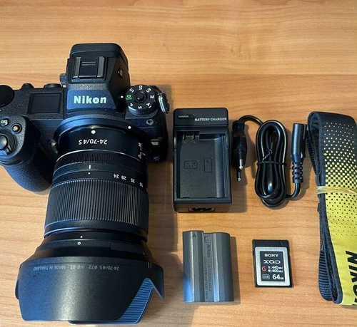Nikon z7ii kit 24 70 mm f/4 S (пробег 4 тысячи )