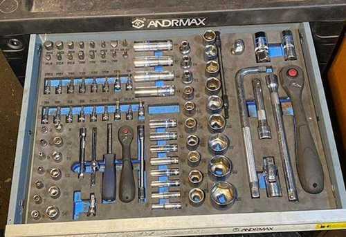 Тележка 6полок с набором инструмента andramax