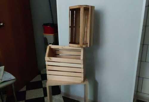 Ящики деревянные и подставка
