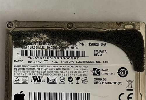 HDD 80GB для macbook A1304/ A1237/ iPod